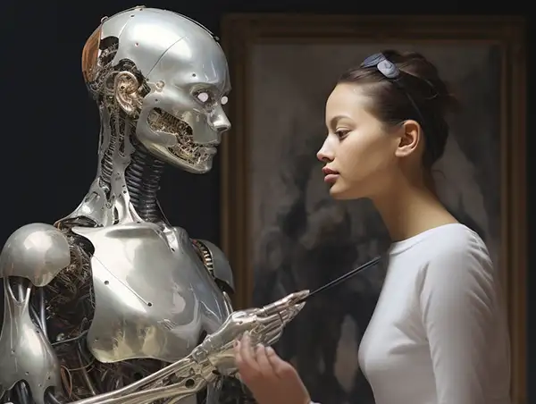 Ai Artists vs. Human Artists - Poster Space AI