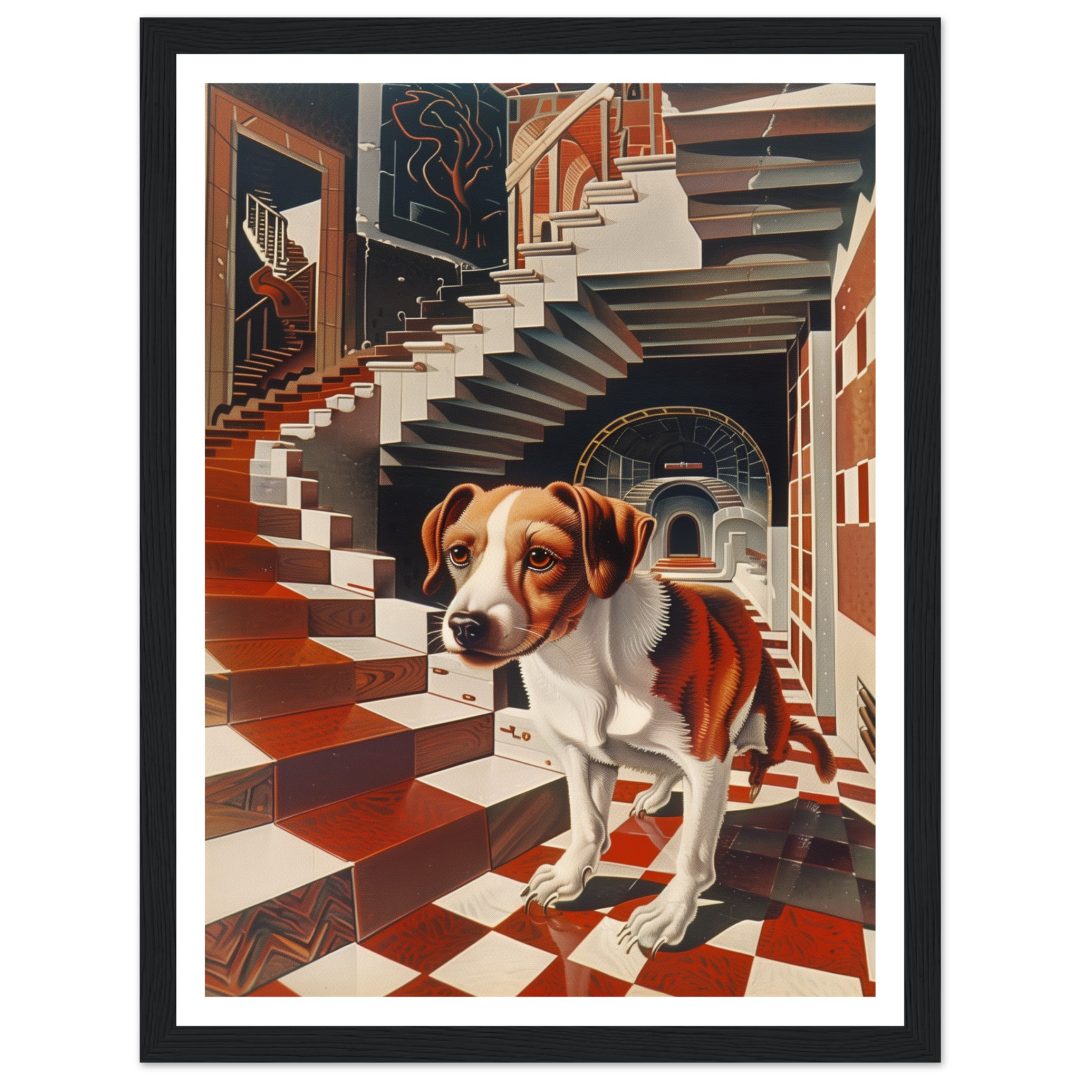Jack Russell - Pablo Picasso - AI Art Poster - Poster Space AI